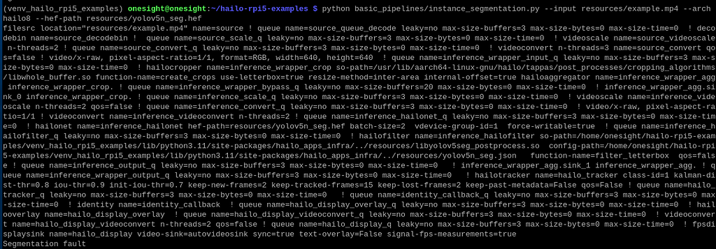 Segmentation fault on running custom yolov5n_seg.hef - General ...